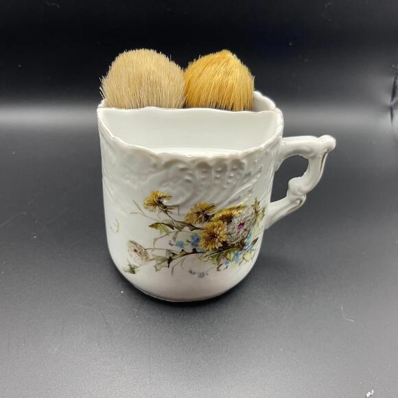 Grooming | Vintage Hand Painted Floral Shaving Or Mustache Mug | Poshmark